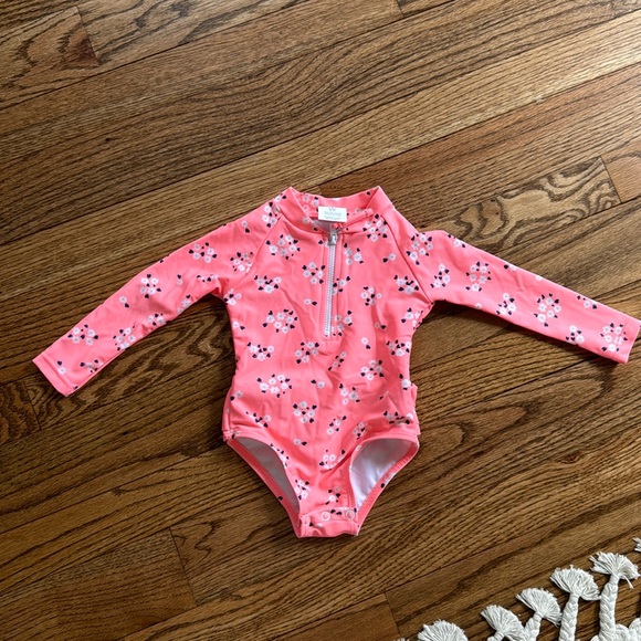 Snapper Rock | Swim | Baby Girl Snapper Rock Rash Guard Style Swimsuit ...